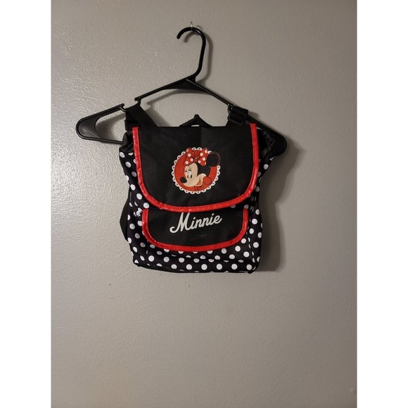 Disney | Accessories | Disney Minnie Mouse Black Red Mini Backpack Kids ...